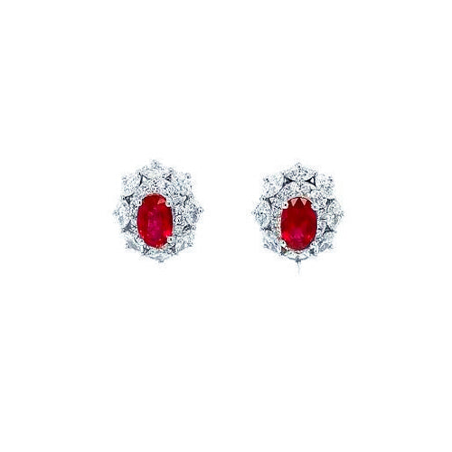 Ruby Diamond Earrings - REEDW00174 – Chong Hing Jewelers